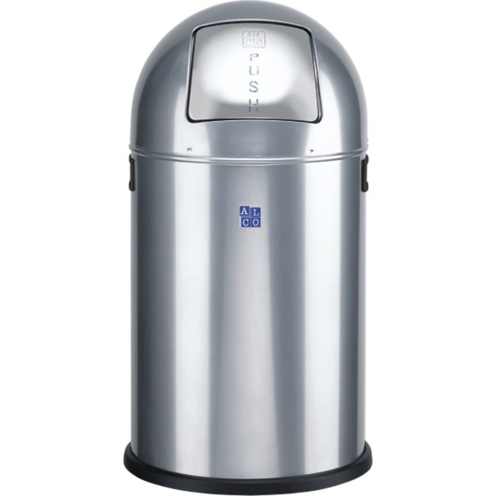 Cos metalic cu capac bombat, forma rotunda, 20 litri