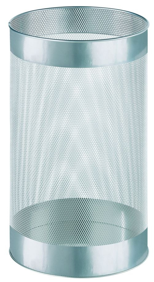Cos metalic cu perforatii, forma rotunda, 15 litri