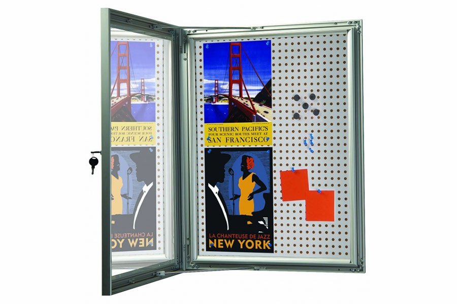 Avizier cu suport metalic și plută, pt exterior, 4 x A4