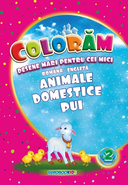 Carte de colorat - Animale domestice pui