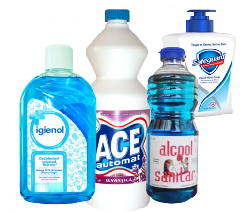 Pachet Dezinfectanti Igienol dezinfectant 1L+Clor ACE automat 1L+Alcool ...