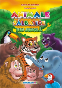 Carte de colorat - Animale salbatice din Jungla