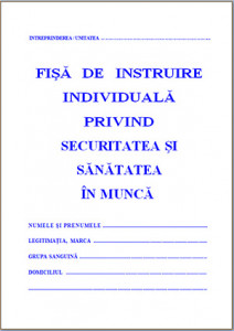 Fisa individuala instructaj securitatea si sanatatea in munca A5 50 carnete/colet