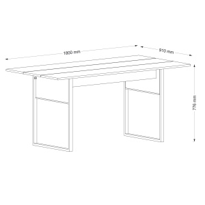 Masa Moderna pentru Living / Bucatarie, UnicUtil, 180 x 91 x 78, Maro