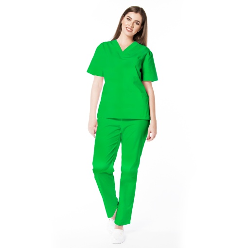 Uniforma medicala cu pantaloni pentru femei KULT -Kelly green