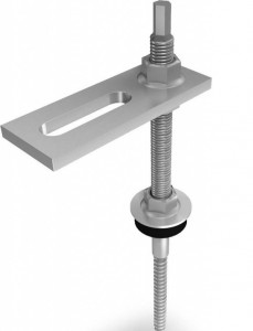 Prezon inox pentru panouri solare M10x250 mm preasamblat + placă WS 7 ...