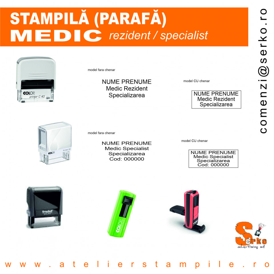 Stampila (Parafa) MEDIC Rezident / Specialist
