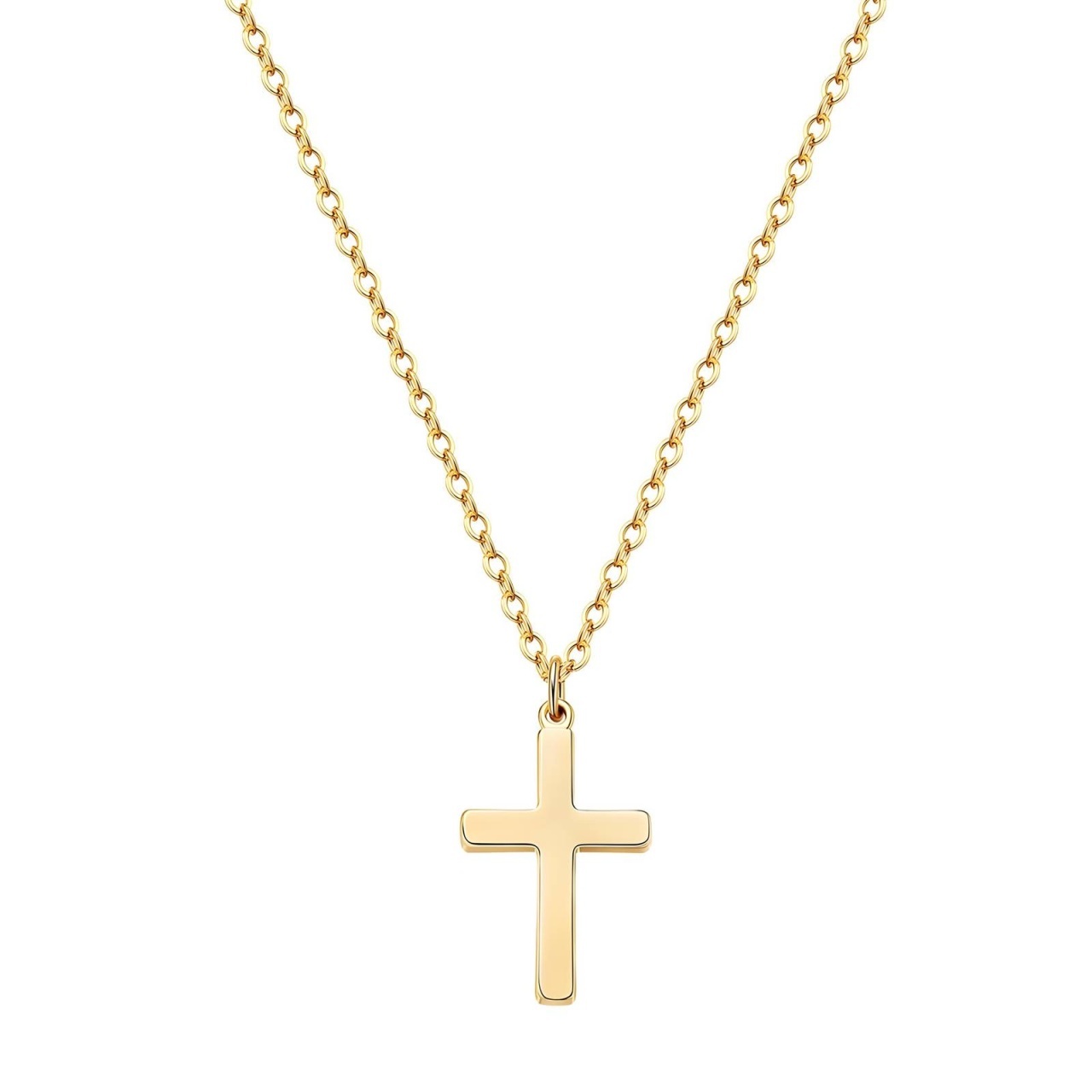 Colier cu Cruce din Inox placat cu AUR 18K