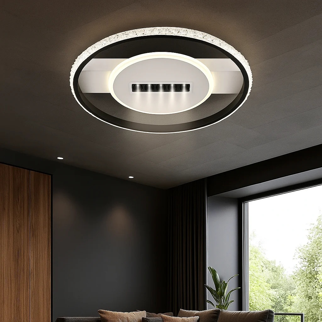 Lustra LED cu Telecomanda 91W si 3 Tipuri de Lumina - "Norya"