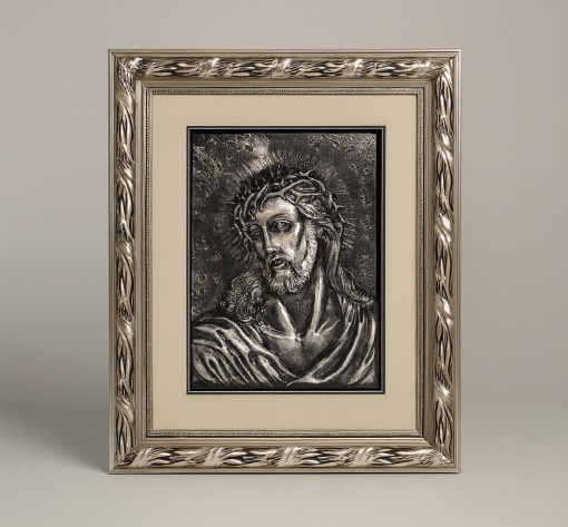 Tablou Iisus Hristos - "Cristo Redentore" - Silver