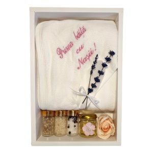 Set prima baita cu nasii, set baita dupa botez, roz, Denikos NK89