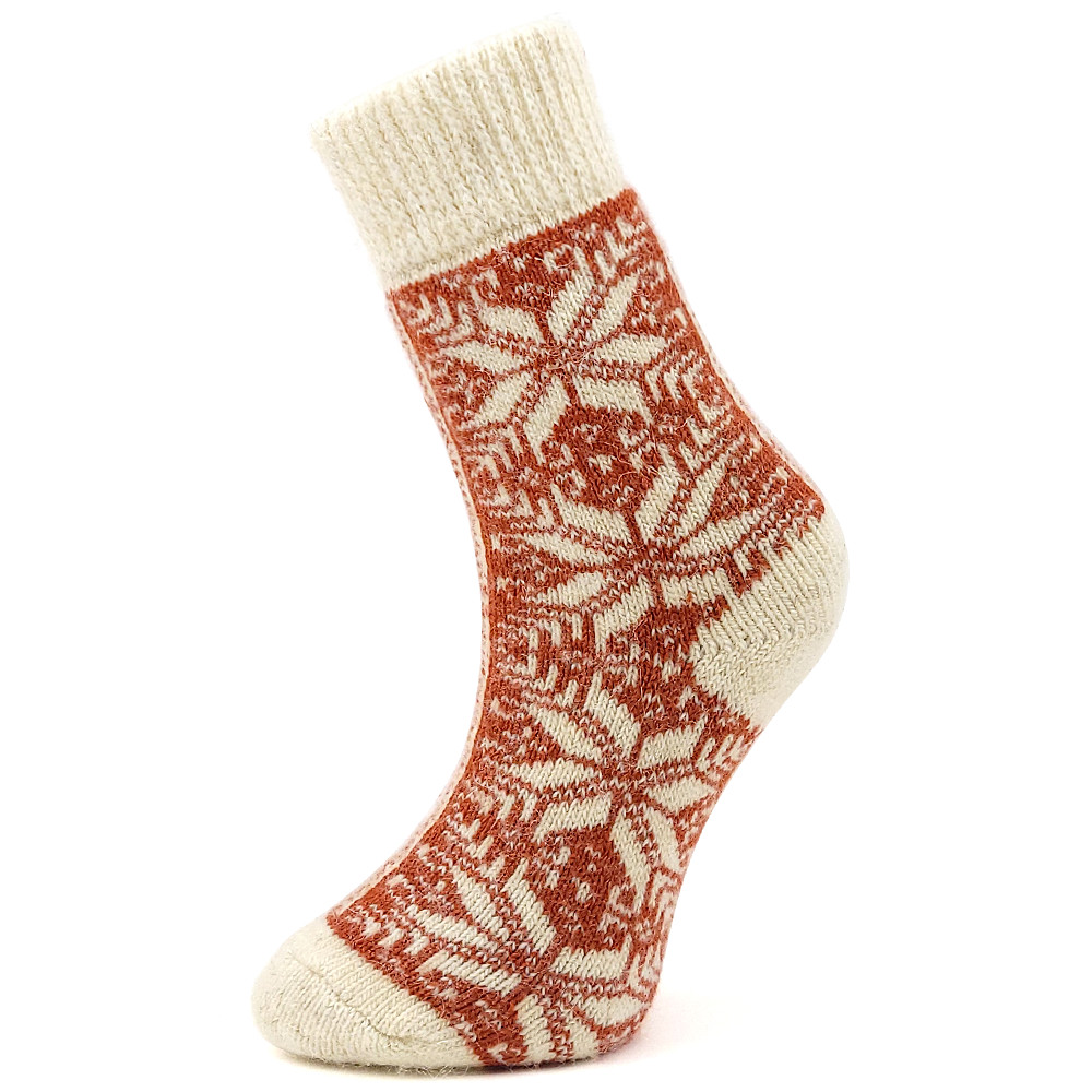 Sosete Calduroase din Lana Naturala de Oaie 100%, Model 'Cozy Heritage'