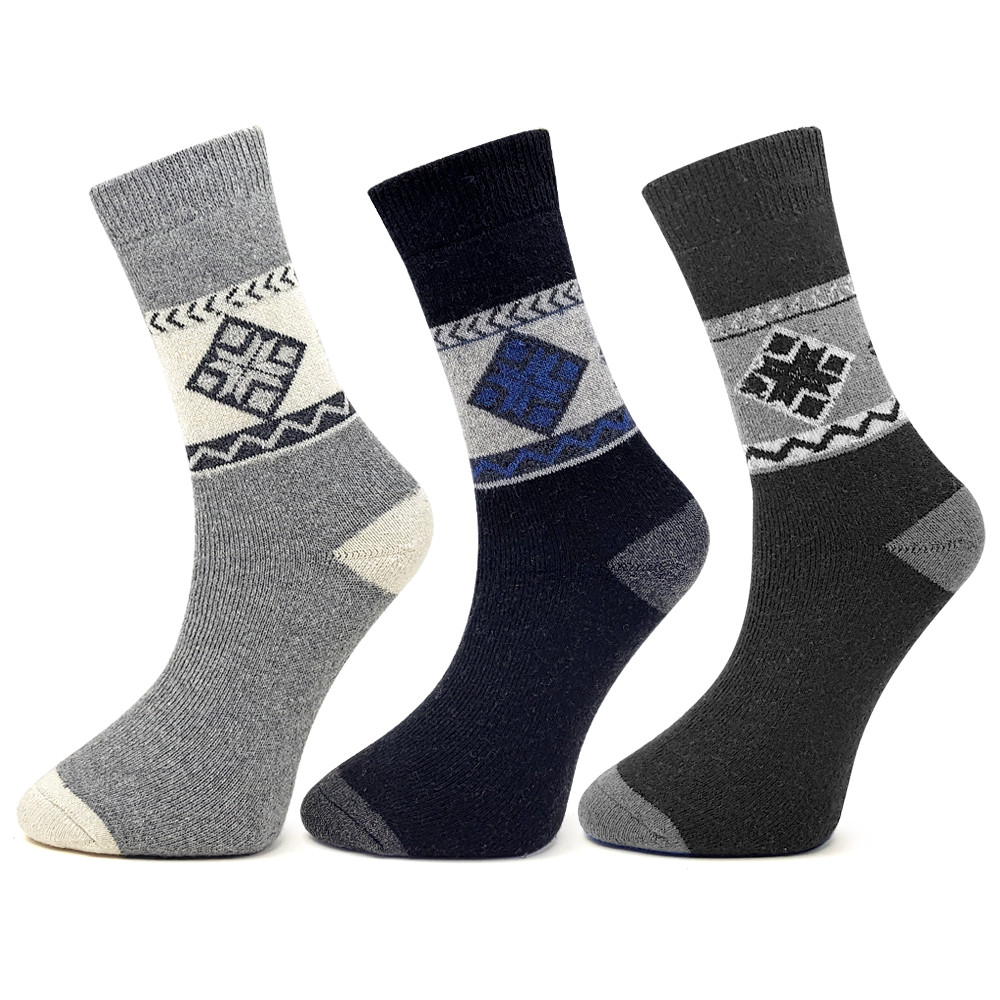 Șosete din Lână de Angora Set 3 Perechi Model 'Diversity is Fun' Cod 02