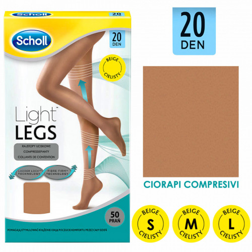Ciorapi Compresivi Bej 20 DEN Light Legs Scholl
