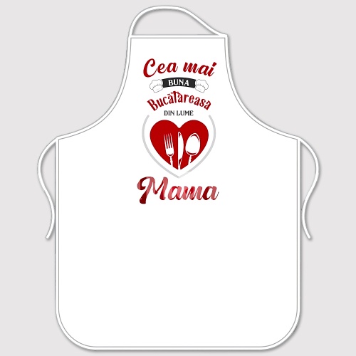 Șorț de Bucătărie Personalizat Model 'Cea Mai Bună Bucătăreasă din Lume ...