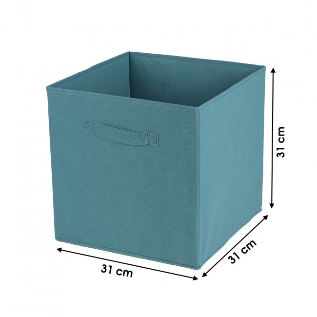 Cutie depozitare pliabila tip cub, storm blue, 31x31 cm, Happymax, cub ...