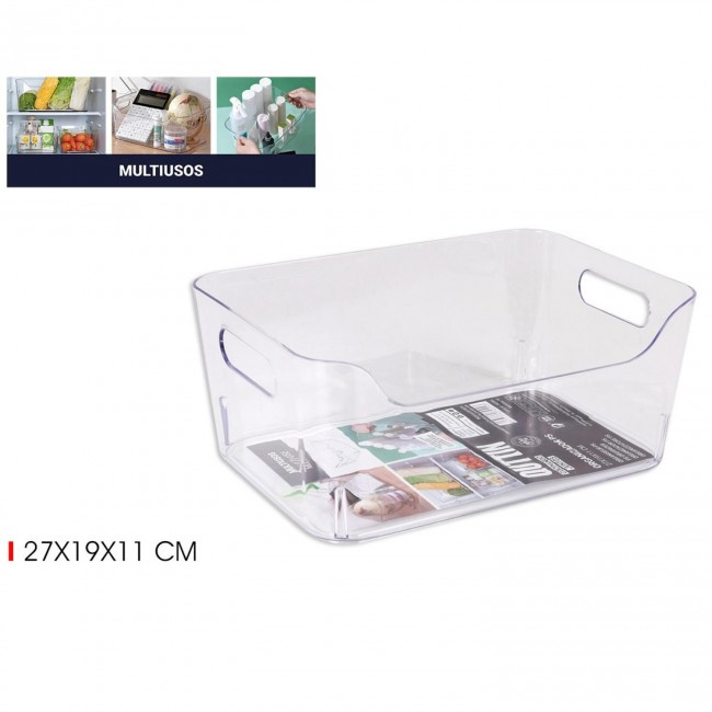 Cutie organizare si depozitare, plastic transparent, 29x19x11 cm ...