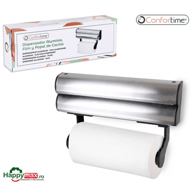 Suport perete pentru rola bucatarie si folii bucatarie, prosoape pentru ...