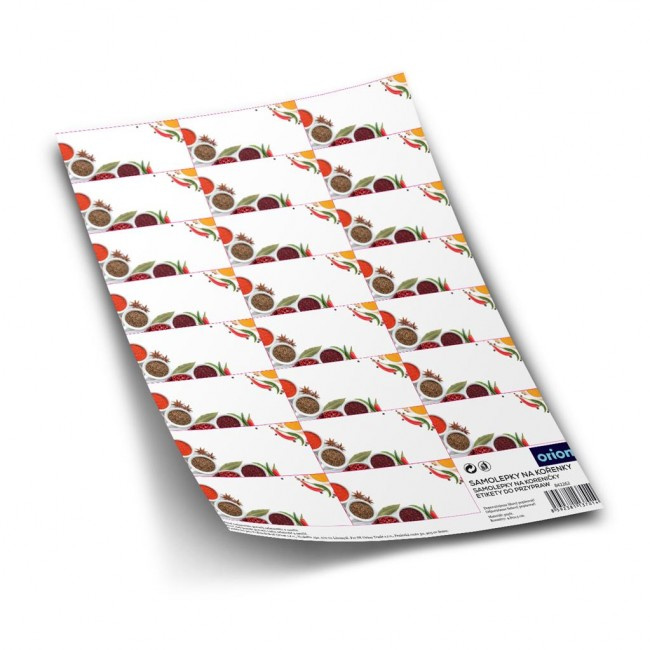 Etichete adezive Condimente, Set 23 etichete autoadezive, Orion, Alb ...