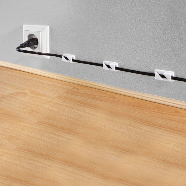 Cleme autoadezive cu colier fixare cablu electric, cleme prindere ...