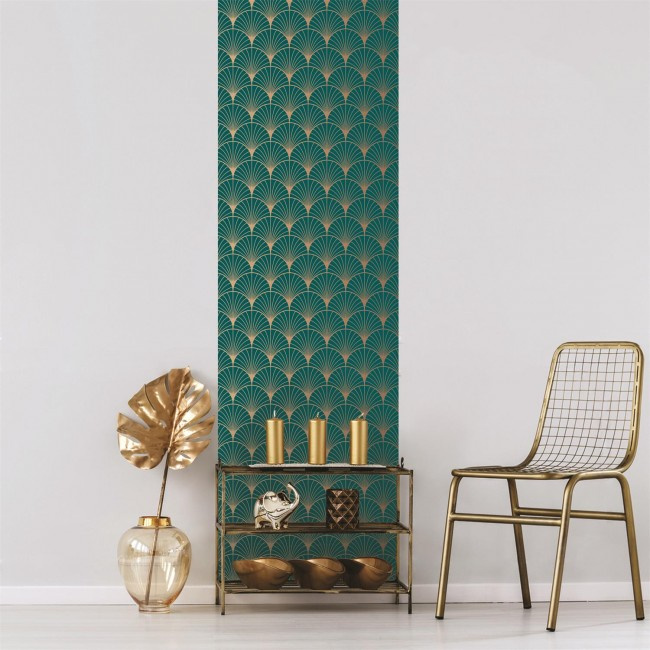 Autocolant decorativ perete, 250x45 cm, Arcade, Verde, autocolant ...