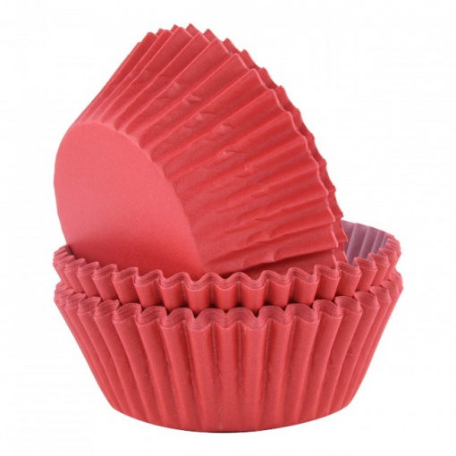 Set 60 forme briose, hartie, rosu, PME, forme hartie pentru briose.