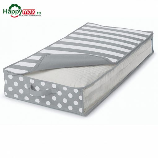 Husa cu fermoar depozitare sub pat-TREND GRI 100x50x15 cm, cutie din ...