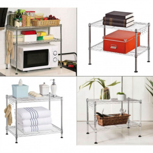 Etajera metal 2 rafturi reglabile-Confortime 60x30x60 cm. Etajera ...