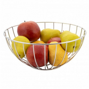 Cos pentru fructe, rotund, cromat - Clasic, cos fructe, cos de masa ...