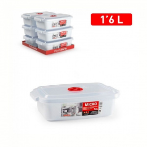 Recipient cuptor microunde rectangular -1,6 l, vase pentru microunde ...