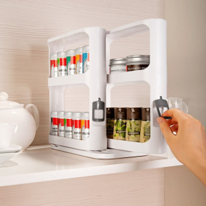 Raft dublu pentru organizare si depozitare condimente - Confort ...