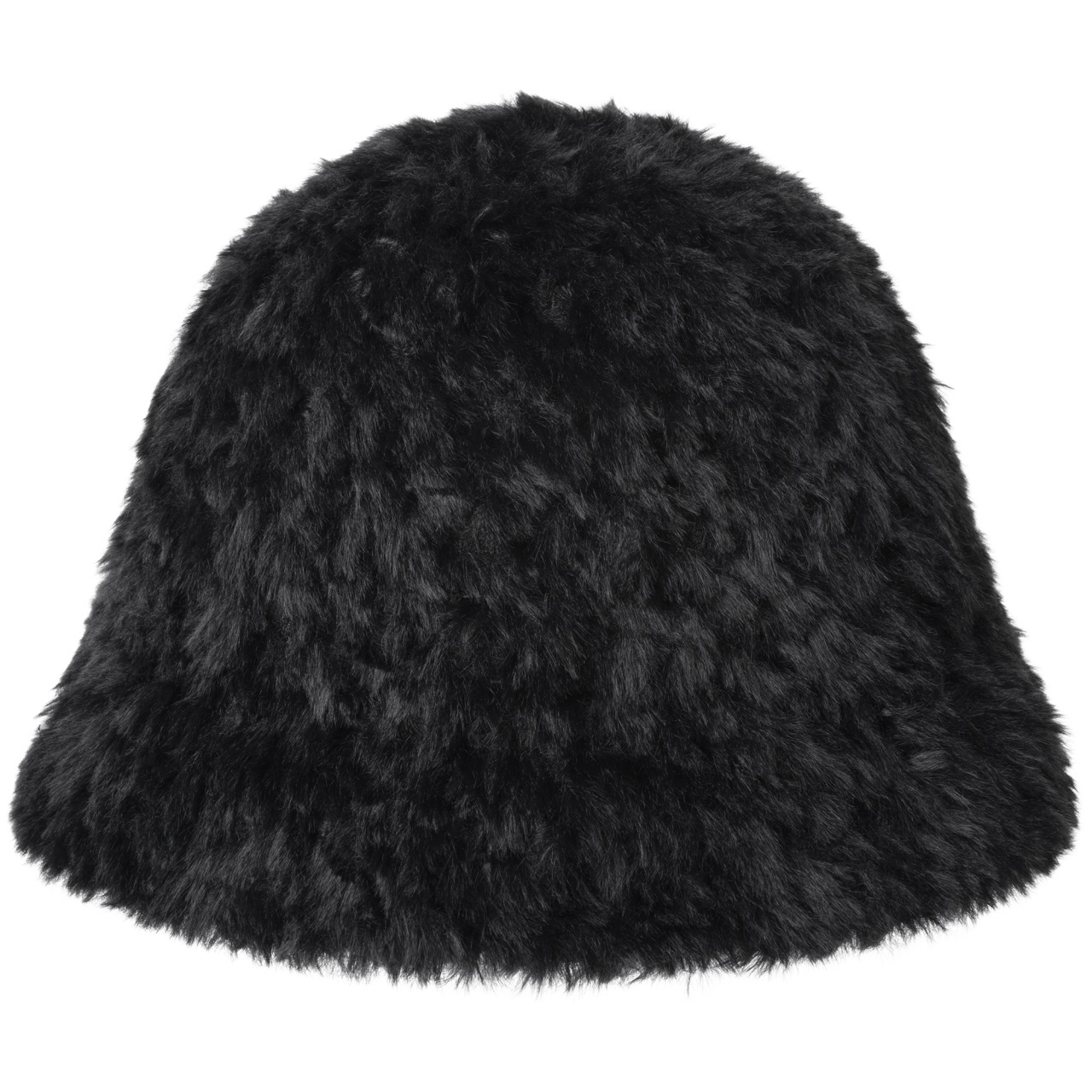 Kangol, Palarie bucket faux fur 2 way, Negru mat