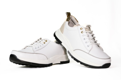 Pantofi dama sport, Angel Blue, piele naturala, alb - T5016