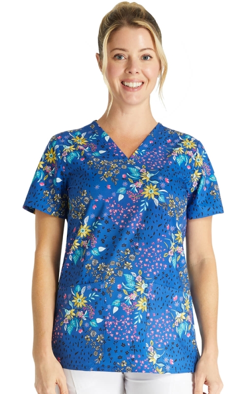 Bluză Medicală Print Stretch - Patchwork Pop | Cherokee