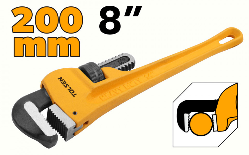 Cheie mox pentru conducte cu decalaj 200 mm Tolsen