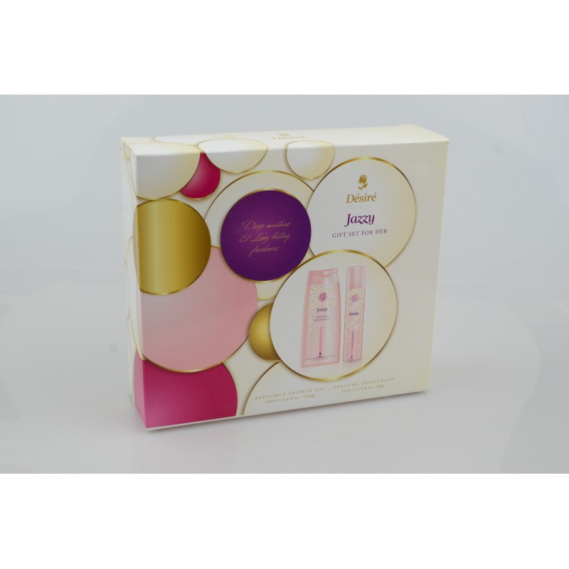Set Caseta Cadou Women Desire Jazzy Gel de dus 200 ml + Deodorant 75ml