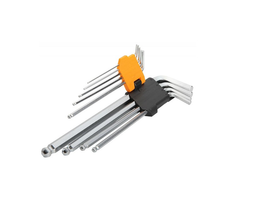 Set de 9 Chei Imbus Extra Lung si Varf Sferic Cr-V, Tolsen