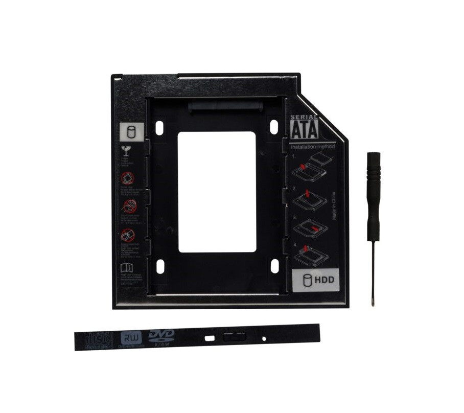 Adaptor HDD Caddy Spacer HDD/SSD, pentru unitati optice 9.5 mm