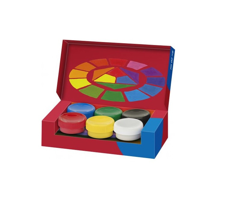 Culori Tempera Guase pe baza de apa Faber Castell 6 culori x 20 ml