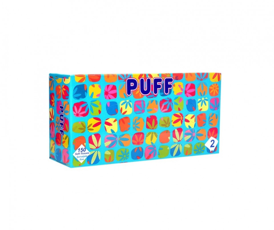 Servetele cutie Puff pop-up 2 straturi, 150 buc/cutie