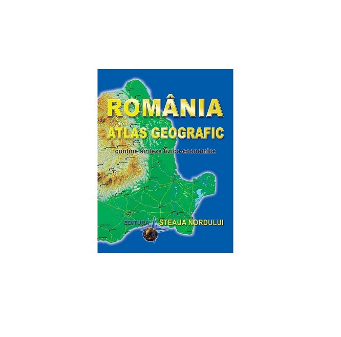 Atlas Geografic ROMANIA, A4, coperti plastifiate