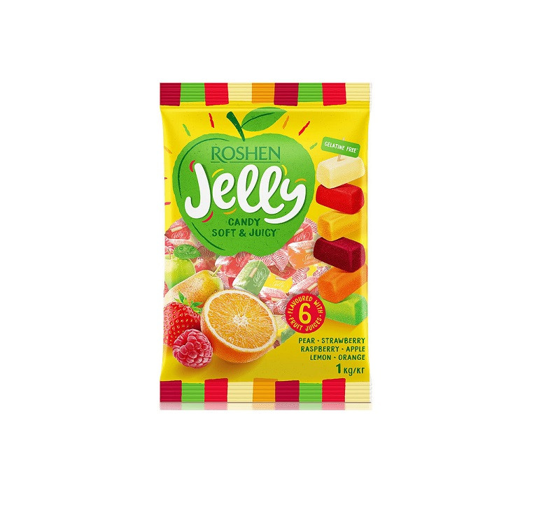 Bomboane jeleuri neglazurate cu gust de fructe Roshen Jelly 1kg