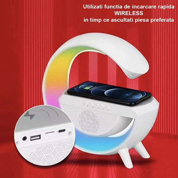Boxa Multifunctionala 3 in 1, Lampa LED RGB Smart, Boxa Bluetooth ...