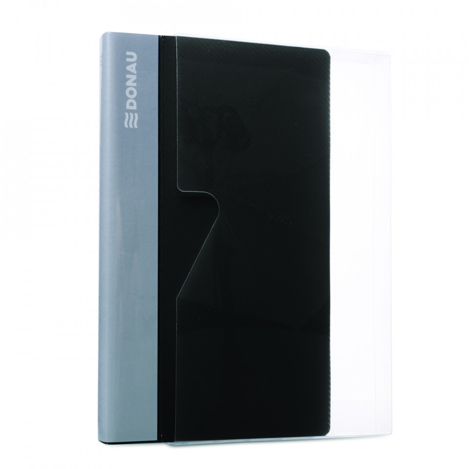 Mapa plastic 120 carti vizita, DONAU - negru