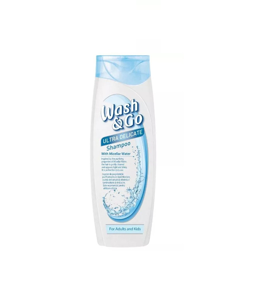 Sampon Wash&Go, Ultra delicat cu Apa Micelara, 360 ml