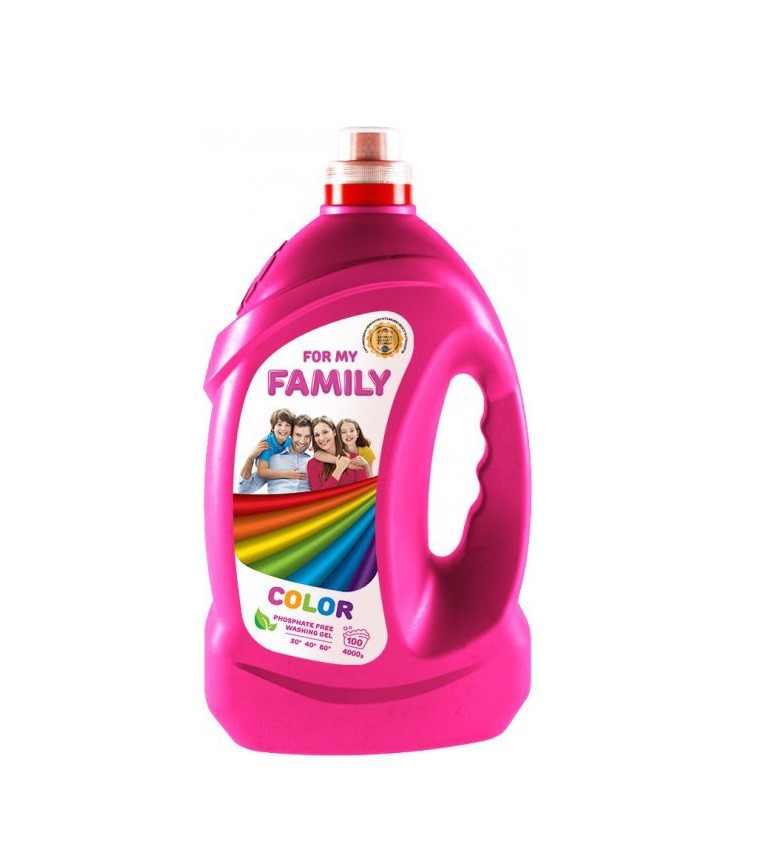 Detergent lichid Gel pentru rufe Family Color 100 spalari, 4L