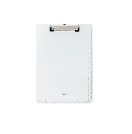 Clipboard simplu Aluminiu A4 cu rigla Deli