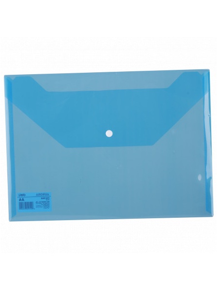 Mapa din plastic cu buton, format A4. Albastru Deli