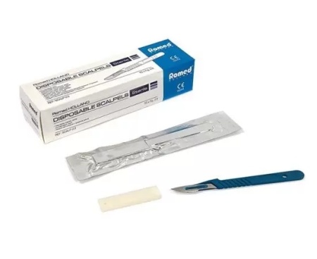 Bisturiu monobloc unica folosinta, Romed