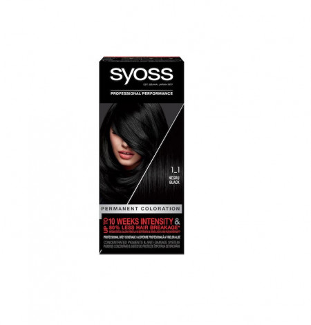 Vopsea de par permanenta Syoss Color Baseline 3-1 Saten Inchis, 115 ml